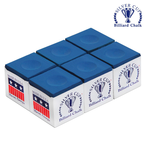Мел для бильярда Сильвер Кап насыщенный синий / Silver Cup Royal Blue ...