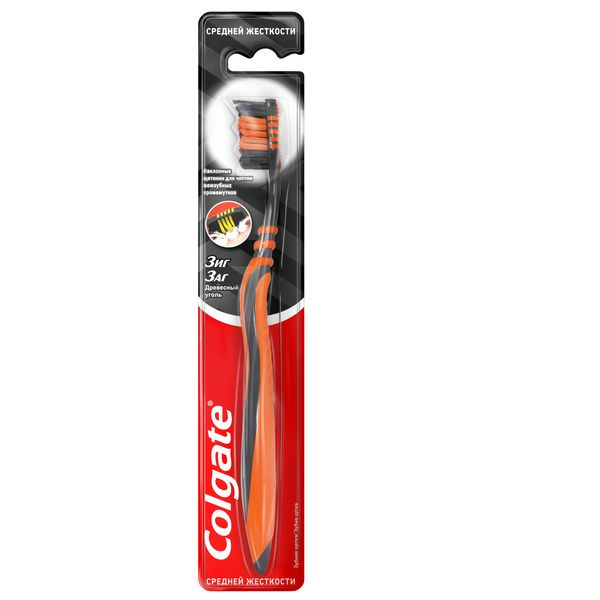 Зубная щетка Colgate / Колгейт Зиг Заг многофункциональная с древесным ...