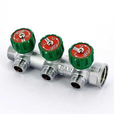 Распределительный коллектор FAR Multifar НВ 3/4"-1/2"НР. 3 выхода ...