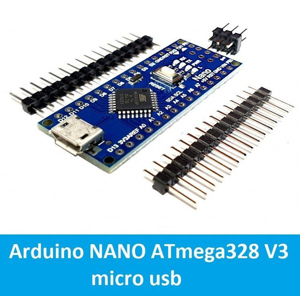 Микроконтроллер Arduino NANO ATmega328 V3 micro usb - 1 шт. - купить с доставкой по выгодным ...