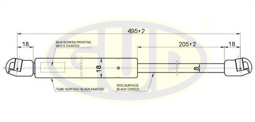 Амортизатор Крышки Багажника Зад GUD GGS020497 - Gud арт. GUD-GGS020497 ...