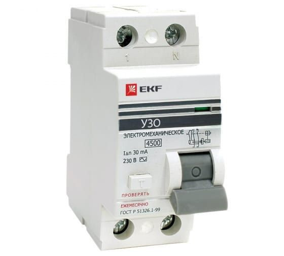 УЗО 2П 40А 30мА АС э/м ВД-100 PROxima EKF - купить с доставкой по выгодным ценам в интернет ...