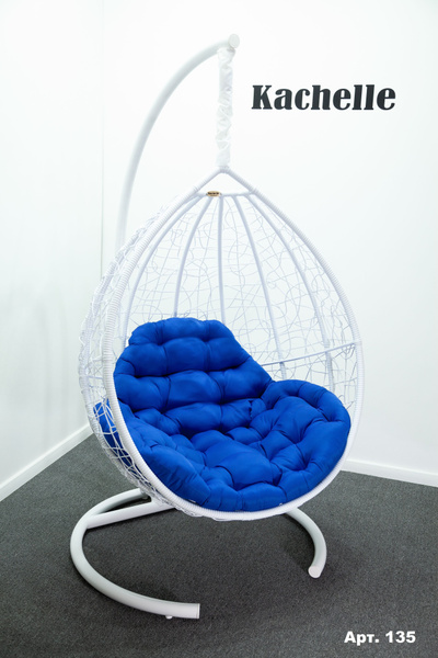 Качели-гнездох107х207 см, Kachelle Подвесное кресло белый ротанг ...