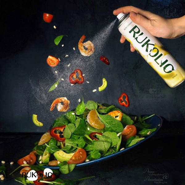 Подсолнечное масло спрей Rukolio, для жарки и запекания, рафинированное ...