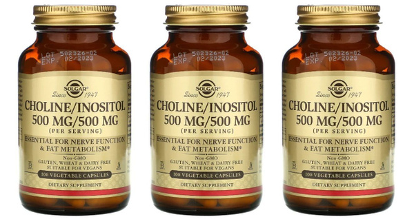 Solgar Choline/Inositol 500 mg/500 mg (Солгар Холин/Инозитол 500мг/500 ...