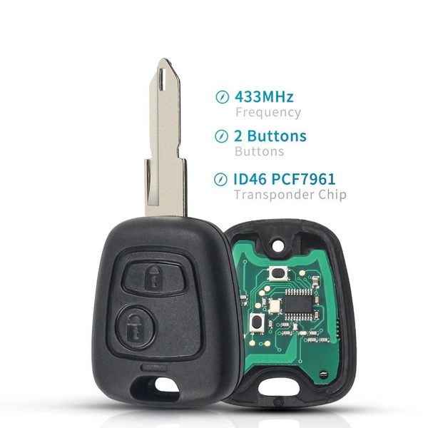 Ключ зажигания PEUGEOT 206 207 433 МГц с чипом PCF7961 - арт. Т1B1 ...