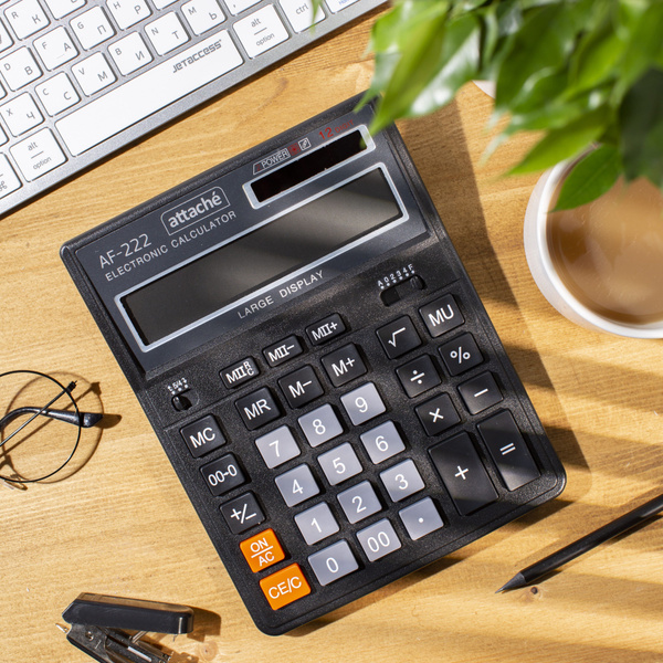 Калькулятор настольный Attache 12-разрядный - купить с доставкой по выгодным ценам в интернет ...