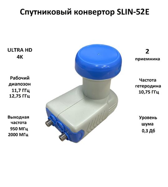 Спутниковый конвертор круговой Триколор Circular Single LNB SLIM-52E ...