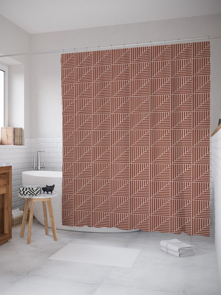 Штора для ванной 200x180 см JoyArty ширма плотные ширина 180 высота 200 ...