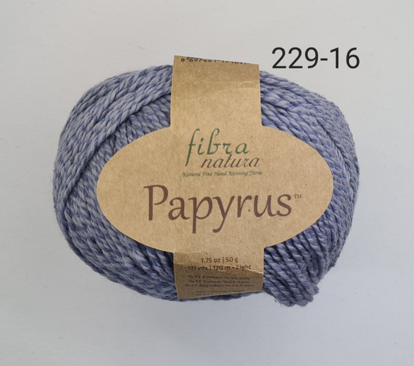 Пряжа Fibra Natura Papyrus /Фибра Натура Папирус/ цвет-229-16, Серо ...