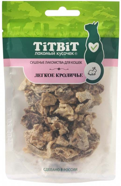 Лакомство TiTBiT "Лакомый кусочек" легкое кроличье для кошек, 10 г ...