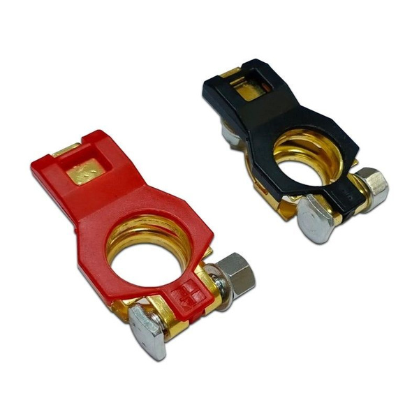 Клеммы аккумуляторные (2 шт.) автомобильные латунные (EURO), клеммы для АКБ AVS BTK-03E, A78635S ...