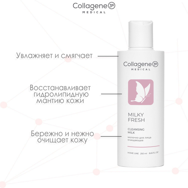 Medical Collagene 3D Milky Fresh очищающее молочко для сухой и ...