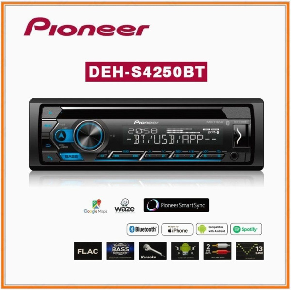 Автомагнитола Pioneer DEH-S4250BT с Bluetooth и USB1 DIN - купить в ...