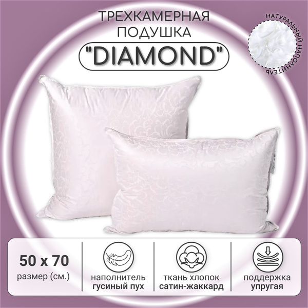 Подушка BelPol, 50x70 см, наполнитель Пух, Гусиный пух, - купить по ...