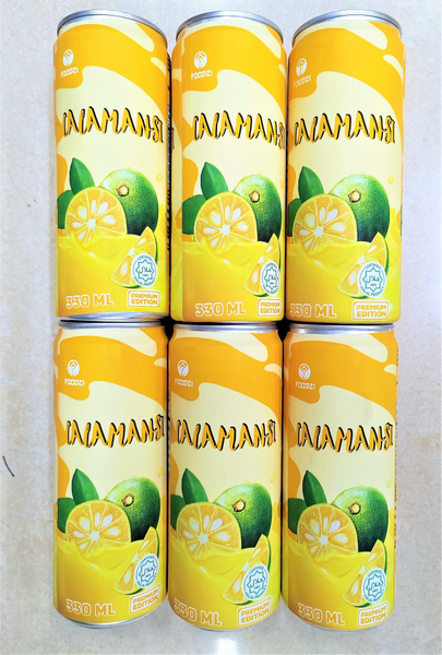 Foodzi Вьетнамский напиток сокосодержащий безалкогольный негазированный Кумкват, 6 шт*330 гр ...