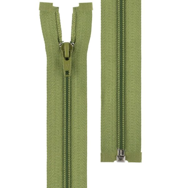 Молния спираль 55 см тип 5 разъёмная однозамковая 10 шт №228 т.оливковый - купить с доставкой по ...