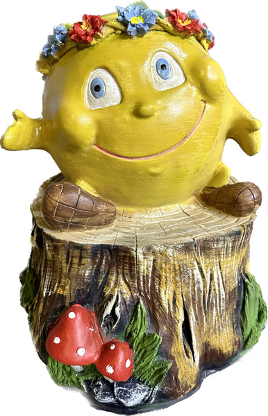 Садовая фигурка Колобок на пеньке 40х47х33 купить на OZON по низкой ...