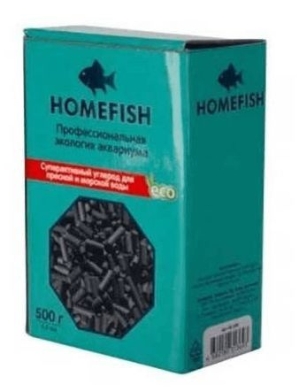Homefish Активированный уголь для аквариума, 4,8 мм, 500 г - купить с ...