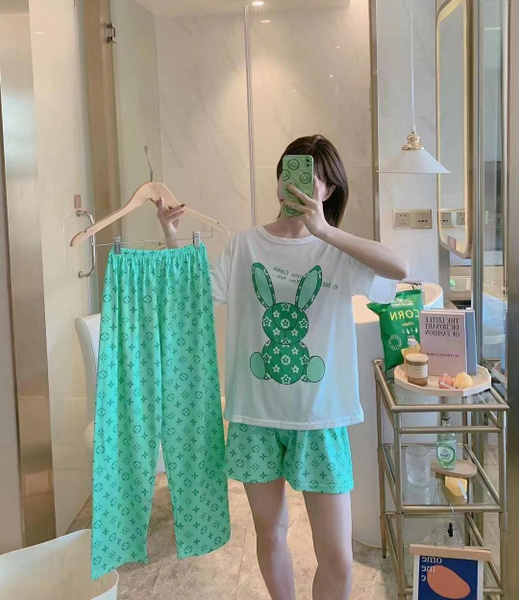 Пижама Женский SAIMEIQI, размер 46 светло-зеленый, белый Россия купить c доставкой на OZON по ...