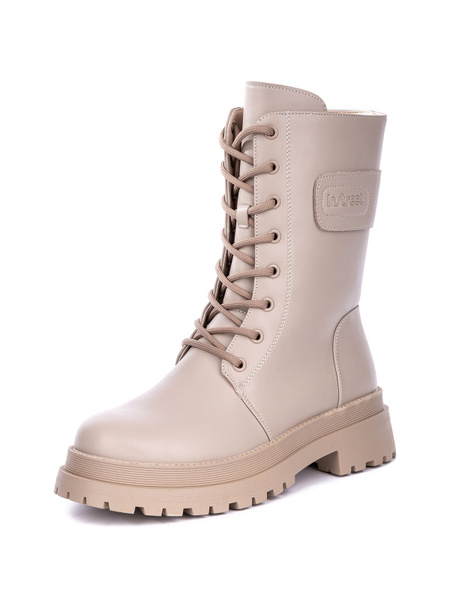 Полусапоги Женский Instreet Искусственная кожа, размер 38 бежевый Демисезон 6 Китай Шнурки ...