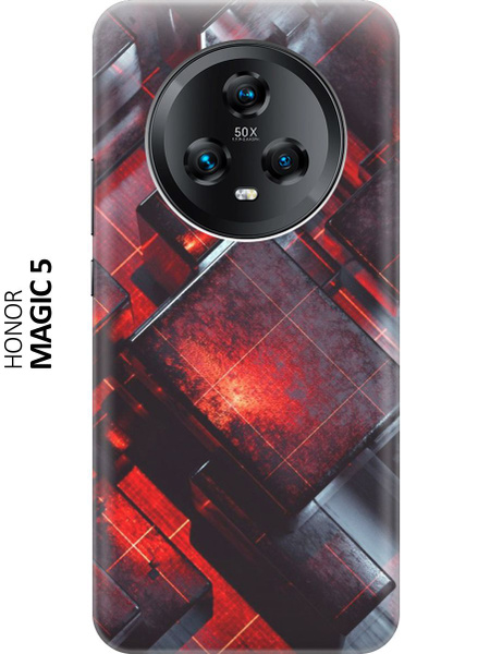 Силиконовый чехол Гранатовые фигуры на Honor Magic5 / Хонор Мэджик 5 ...