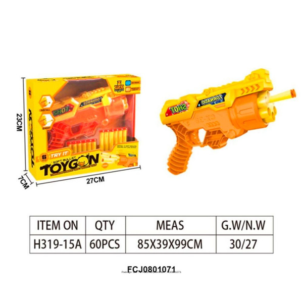 Пистолет игрушечный H319-15A с безопасными пулями - купить с доставкой ...