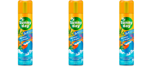 Sunny Day Освежитель воздуха Мечты о море, 300 мл, 3 шт - купить с ...