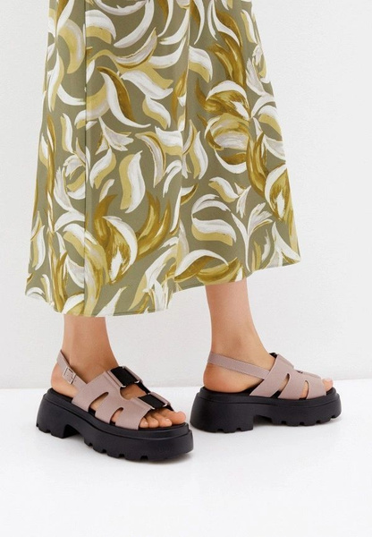 Босоножки Женский Milana Платформа Натуральная кожа, размер 39 Мягкая стелька, Толстая подошва 6 ...