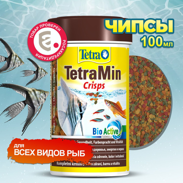 Корм для рыб Tetra TetraMin Crisps 100 мл, чипсы для всех видов ...