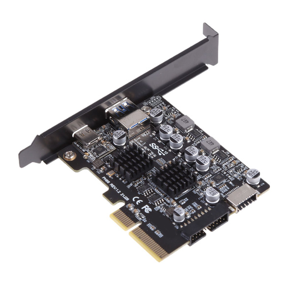 2-портовый PCI-E USB 3.2 Gen 2 Card Type C купить на OZON по низкой ...