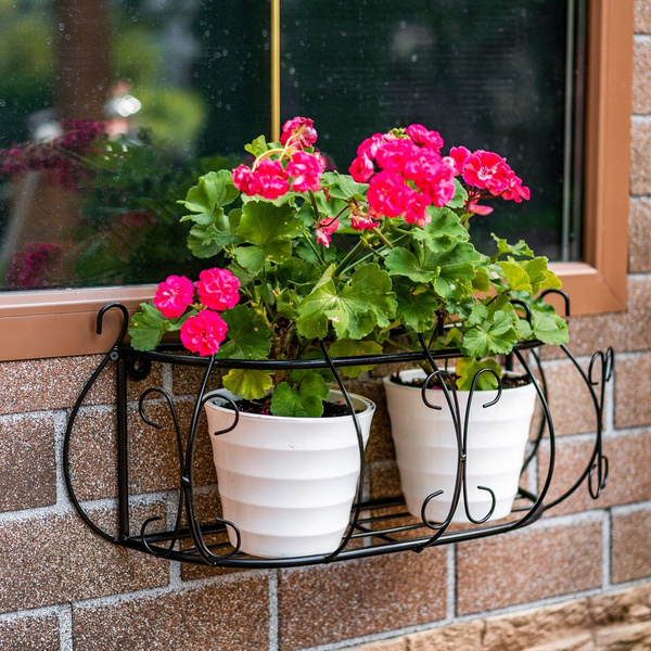 Подставка для цветов балконная на террасу крепление для цветочных ящиков Французский балкончик ...