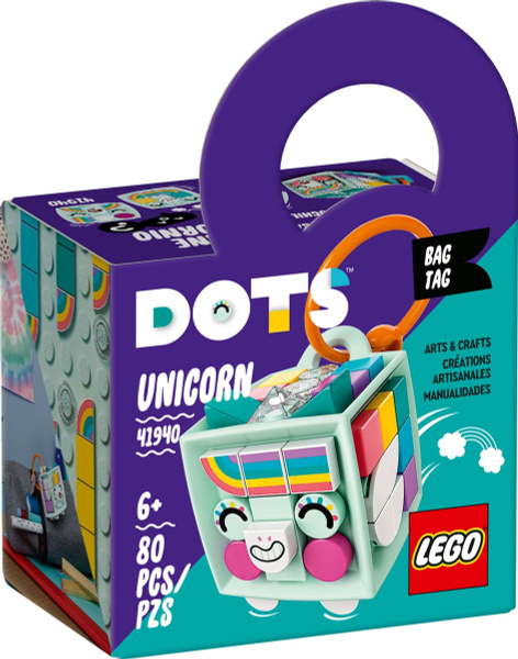 Конструктор LEGO DOTS 41940 Брелок для сумки Единорог-LEGO Оригинал ...