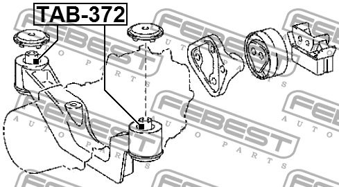 Сайлентблок подушки дифференциала Febest TAB-372 - Febest арт. TAB-372 ...