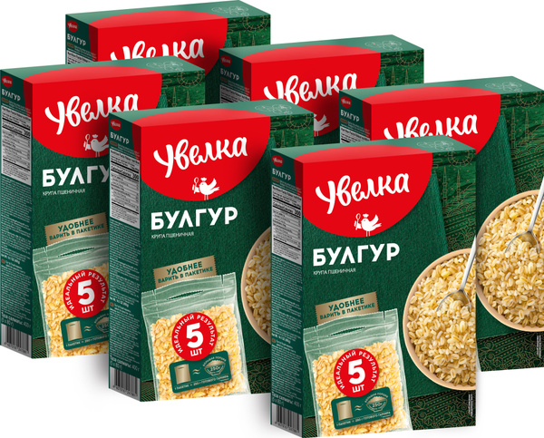 Булгур Увелка, 5 пакетиков по 80 г, 400 г х 6 шт - купить с доставкой ...