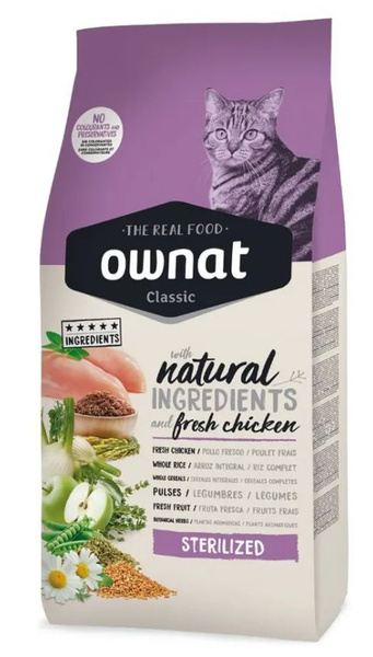 Ownat Adult Sterilized Classic Сухой корм для стерилизованных кошек, с ...