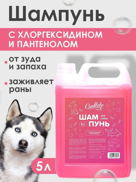 Шампунь для собак и кошек гипоаллергенный с хлоргексидином и пантенолом ...