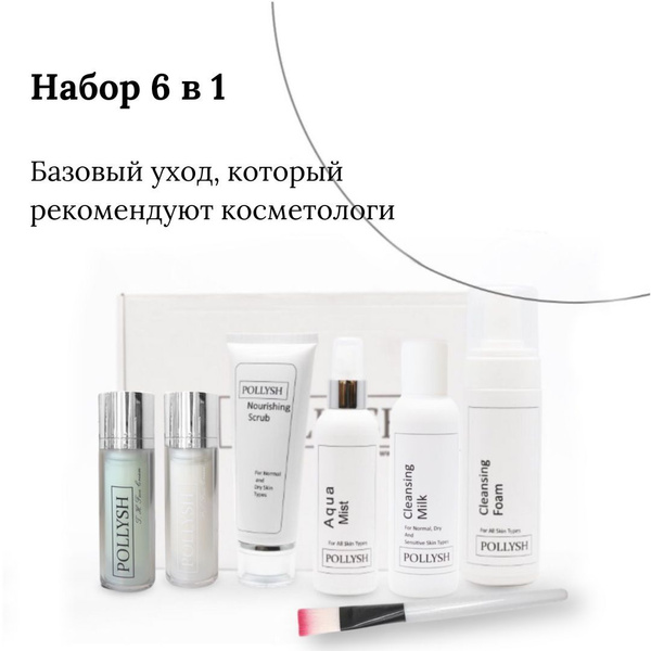 POLLYSH Набор уходовой косметики подарочный для сухой чувствительной и ...