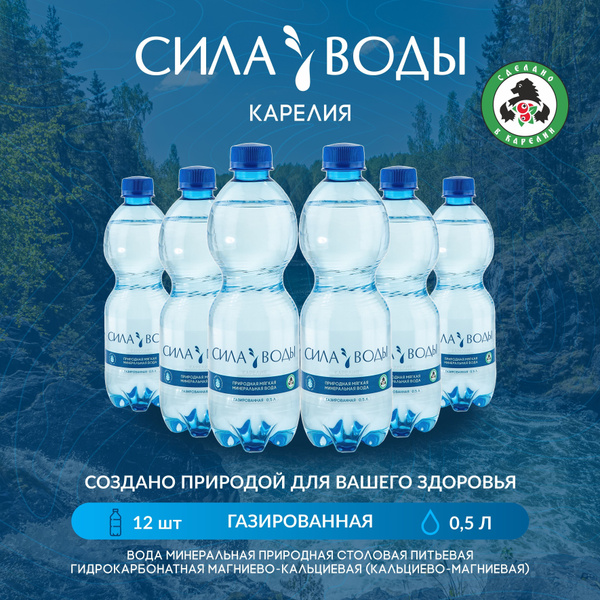 Характеристики "СИЛА ВОДЫ Карелия" природная мягкая минеральная вода ...