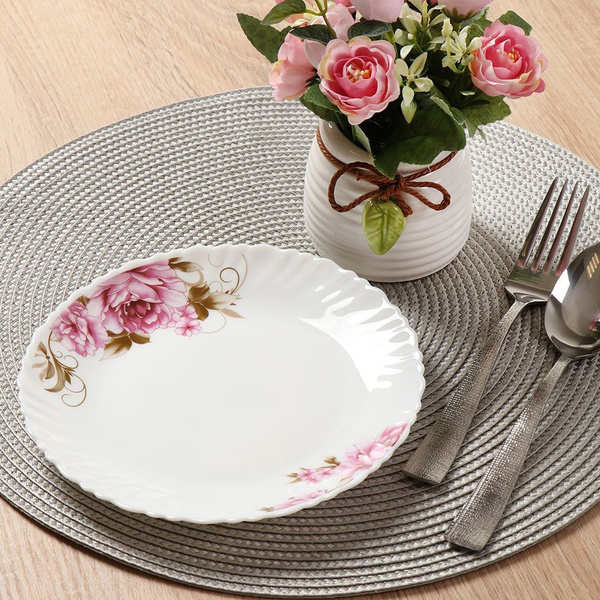 Тарелка десертная DANIKS, Стеклокерамика, диаметр 19 см - купить по низким цене в интернет ...