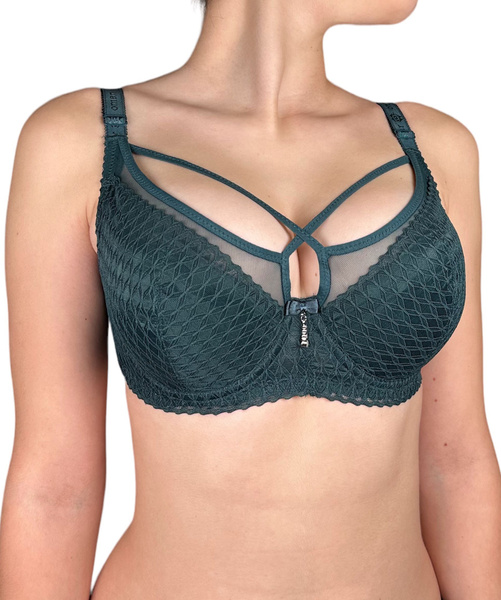Бюстгальтер Женский VE.NU.S формованная чашка, размер 90C темно-зеленый Вечерний/праздничный ...