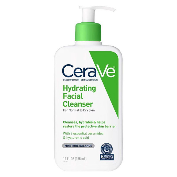 CeraVe Крем-гель увлажняющий очищающий для нормальной и сухой кожи лица ...