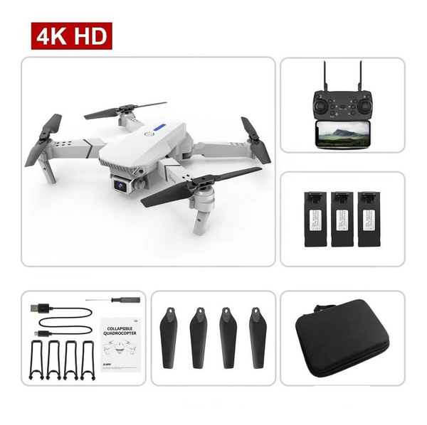 Мини-дроны с камерой 4K, дешевые E525/e88 Pro +3 аккумулятора - купить ...