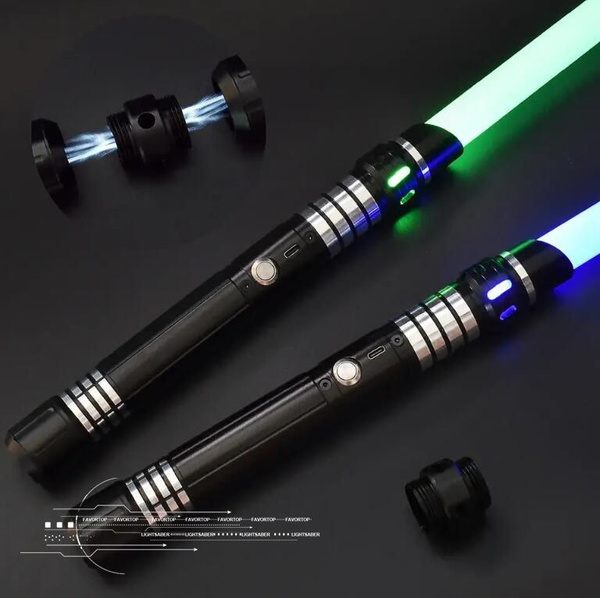 BMO-Двухсторонний металлический световой меч с 15 цветами RGB, 4 ...