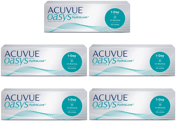 1-Day ACUVUE Oasys +3,25 / 14.3 / 9.0, 150 штук (5 пачек по 30 линз ...
