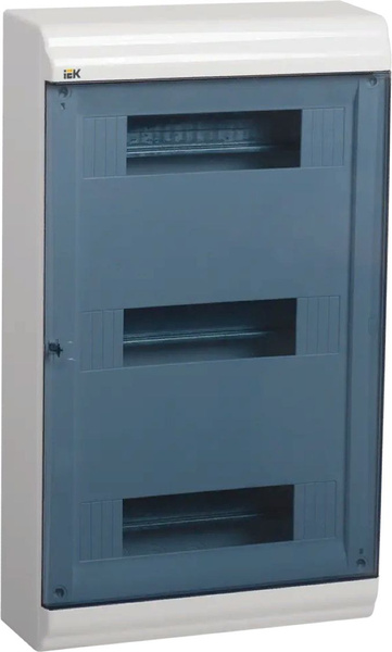 Бокс распределительный IEK / ИЭК ЩРН-П-36 Prime с прозрачной крышкой, пластиковый белый, 36 ...