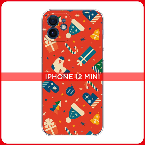 Силиконовый чехол на Apple iPhone 12 Mini / Айфон 12 mini Новогодний ...