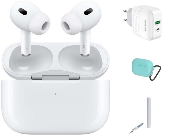 Наушники Вкладыши Apple AirPods Pro (ver2) with Mint Silicone MagSafe ...