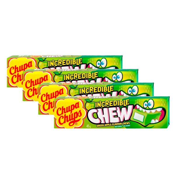 Жевательные конфеты Chupa Chups Incredible Chew Apple со вкусом яблока ...