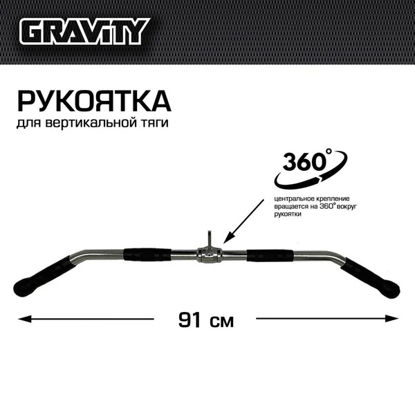Рукоятка для вертикальной тяги Gravity, 96 см - купить с доставкой по ...
